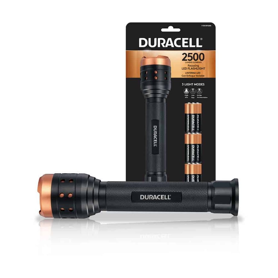 2500 Aluminum Focusing LED Flashlight - Duracell Lights